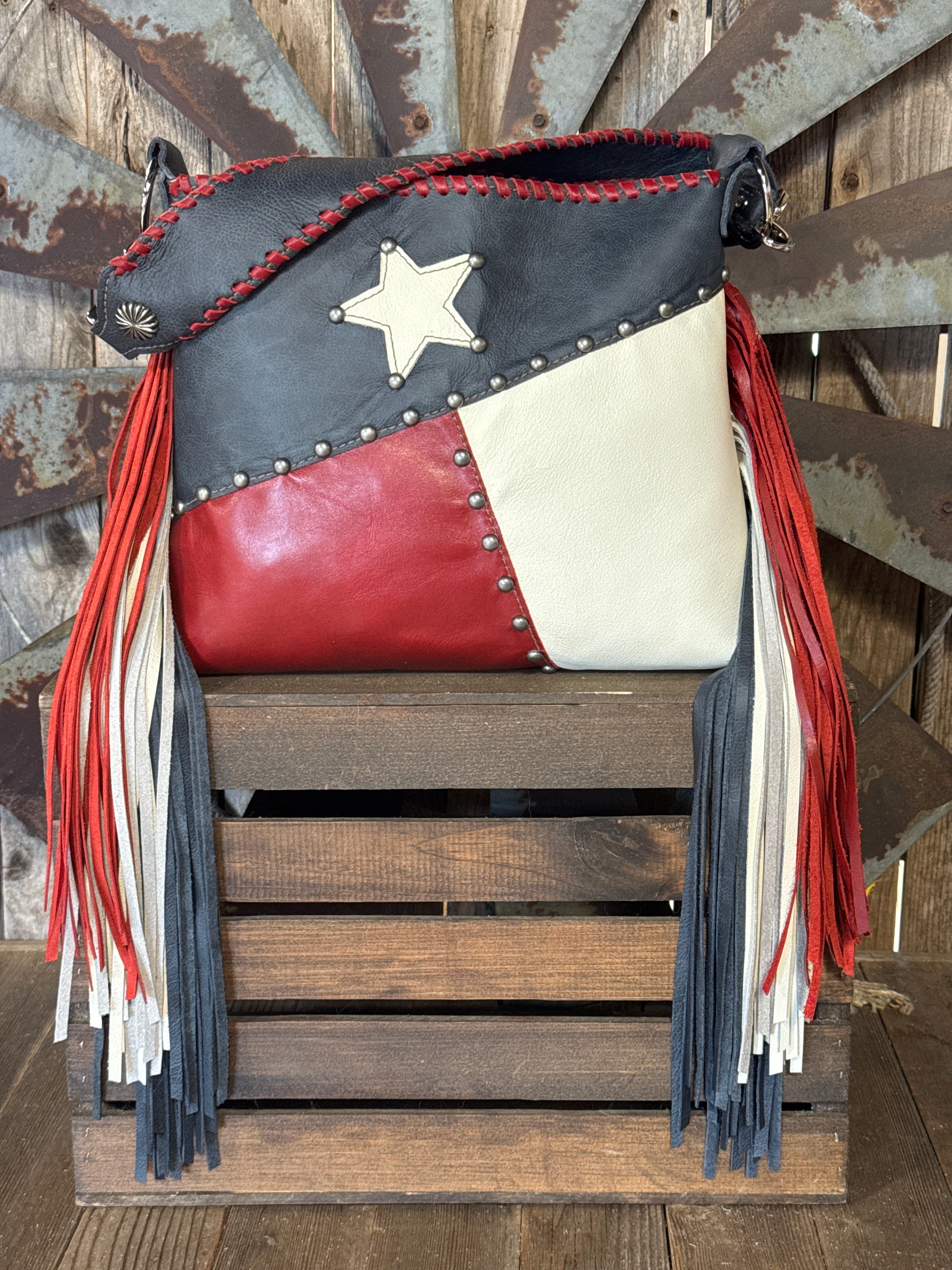 Tiny Tejas Texas W/Fringe – Designer Custom Leather
