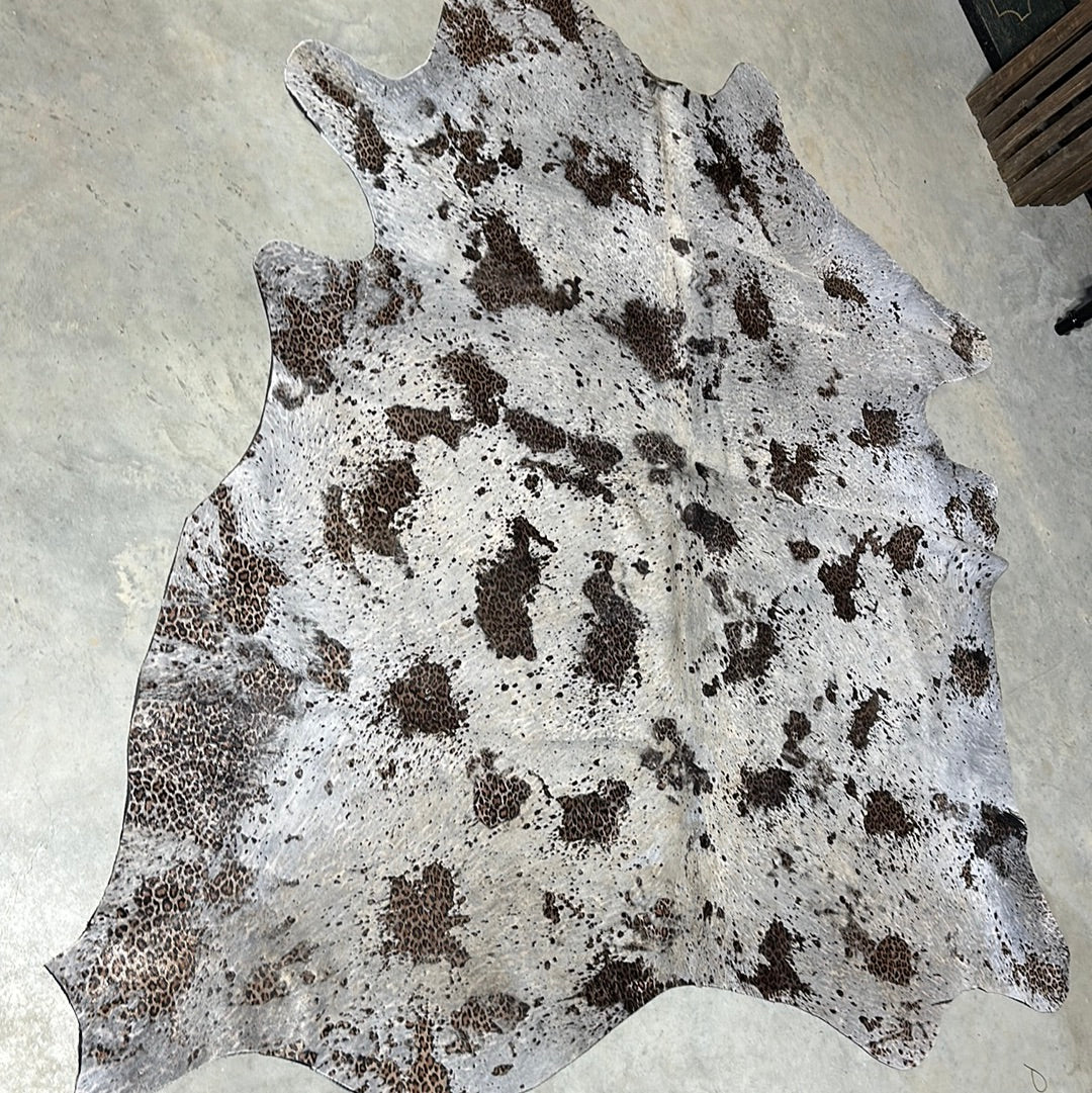 Leopard Acid Wash Cowhide – Designer Custom Leather